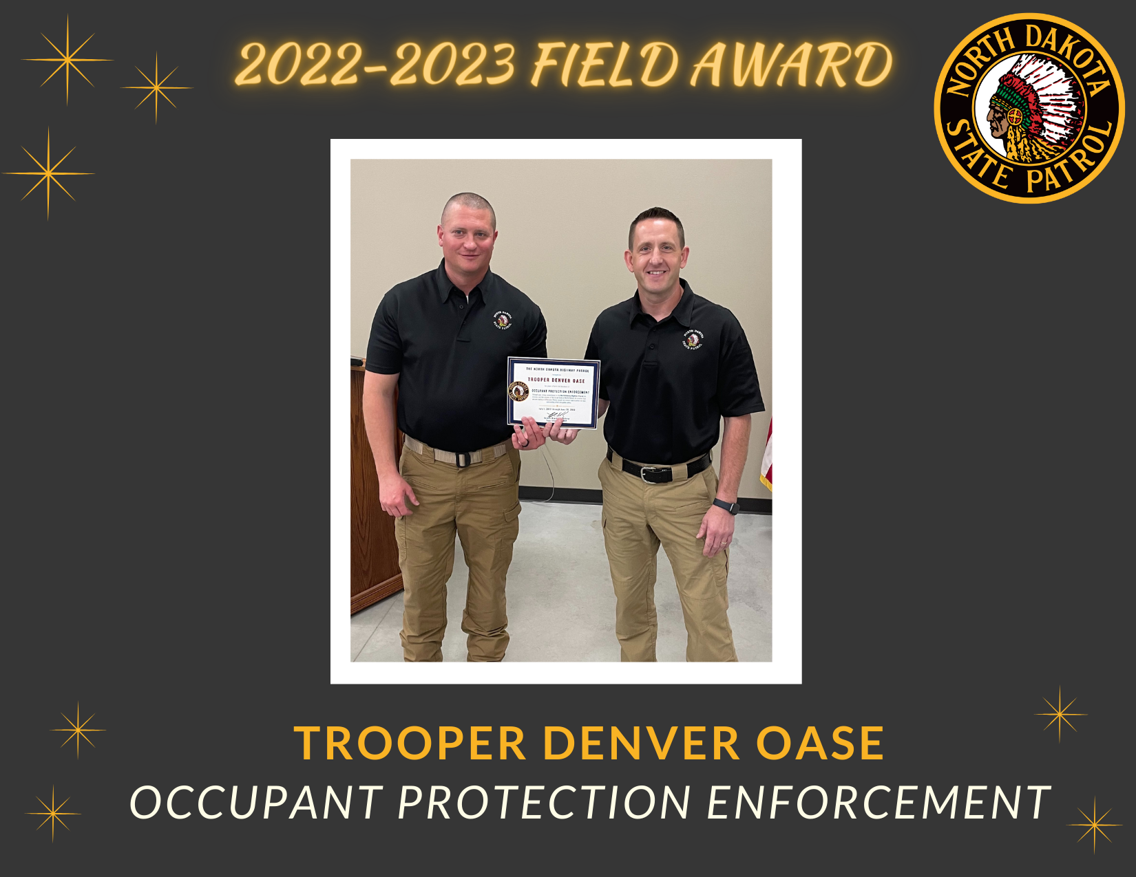2022-2023 Field Awards | North Dakota State Highway Patrol